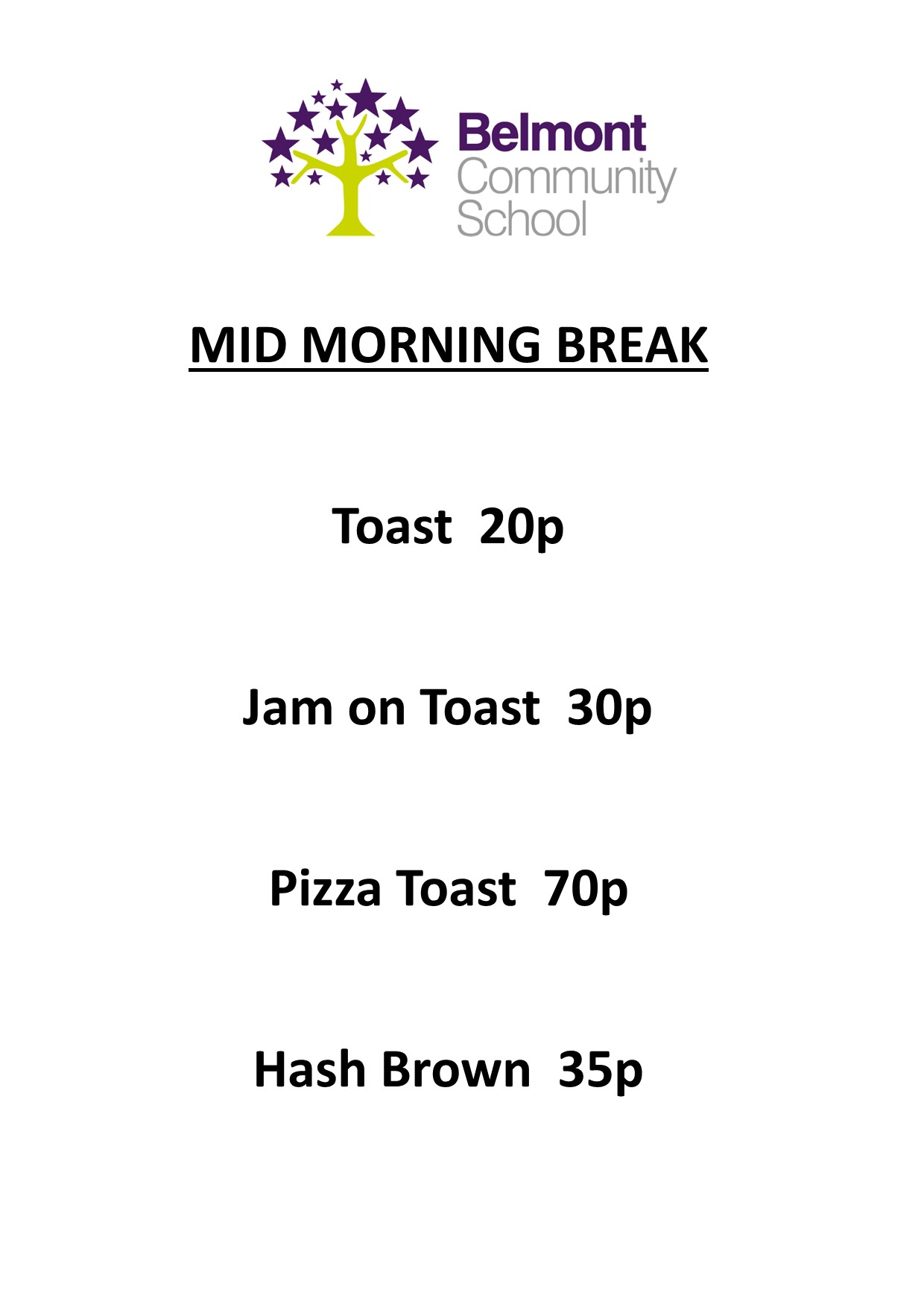 School Meals - Belmont School